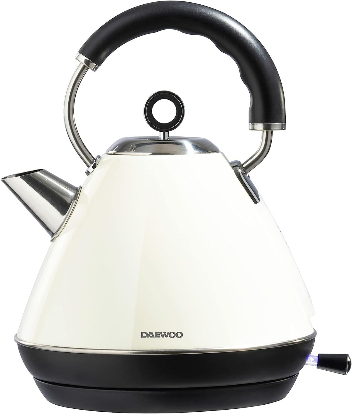 Daewoo Kensington Collection 1.7L Pyramid Kettle 3000W (Cream) (UK Plu ...
